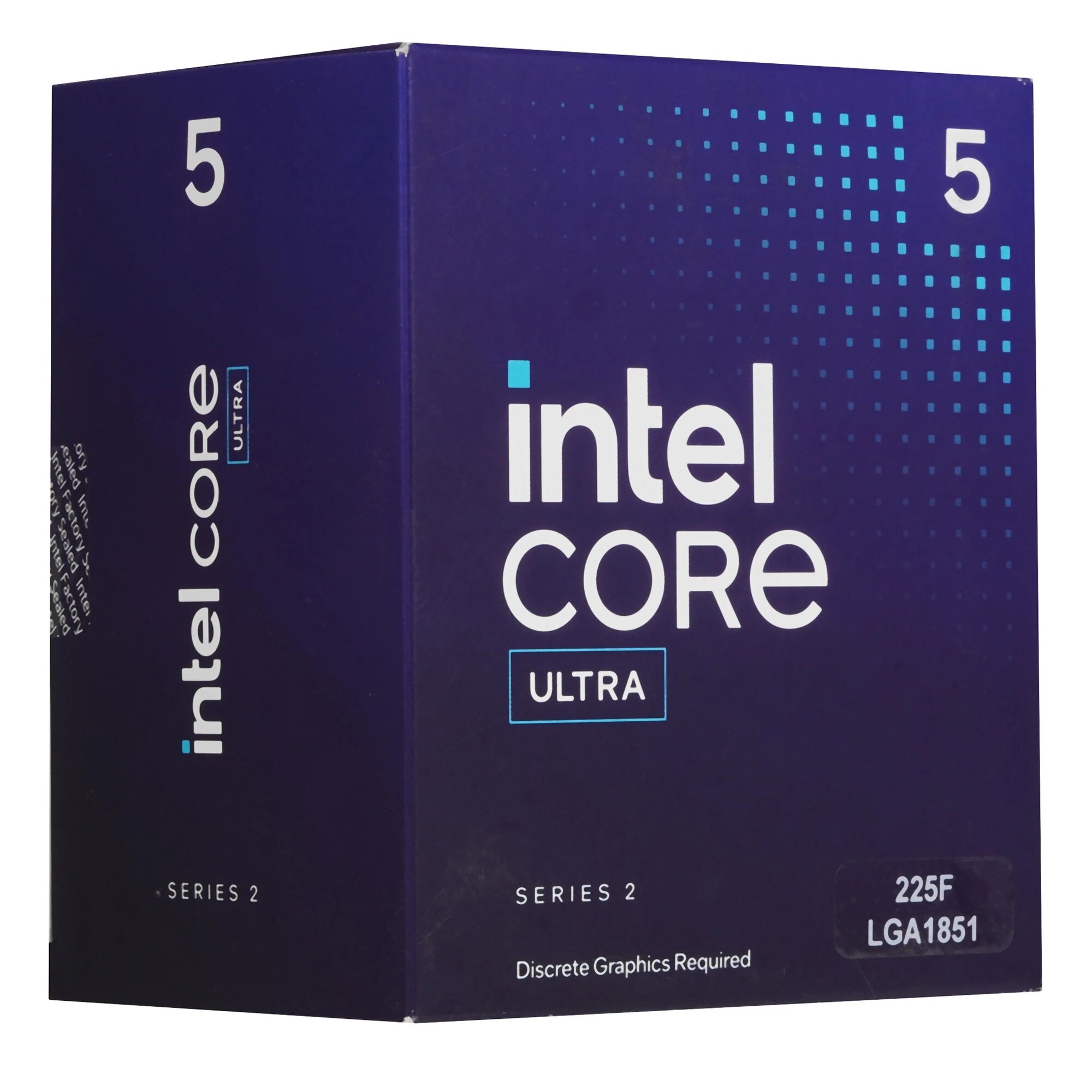 Процессор Intel Core Ultra 5 225F BOX с кулером LGA 1851, 10C/10T, 3.3/4.9GHz, L3 20MB, TDP-121W
