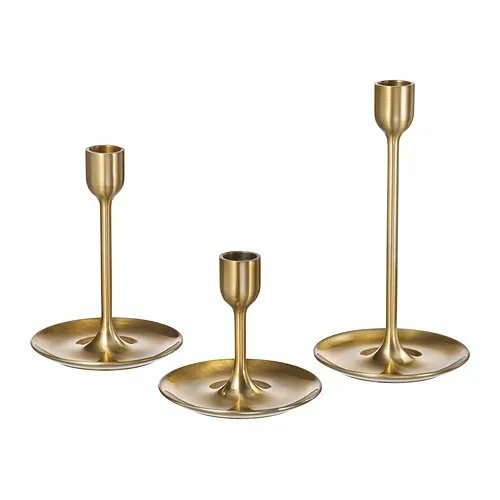 Подсвечники латунные икеа FULLTALIG фуллталиг, набор из 3 шт (10см, 15см, 20см)