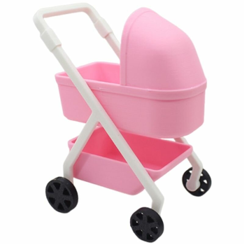 Миниатюрная фигурка-коляска для кукольного домика в детской комнате, Аксессуар для демонстрации сцены в детской комнате