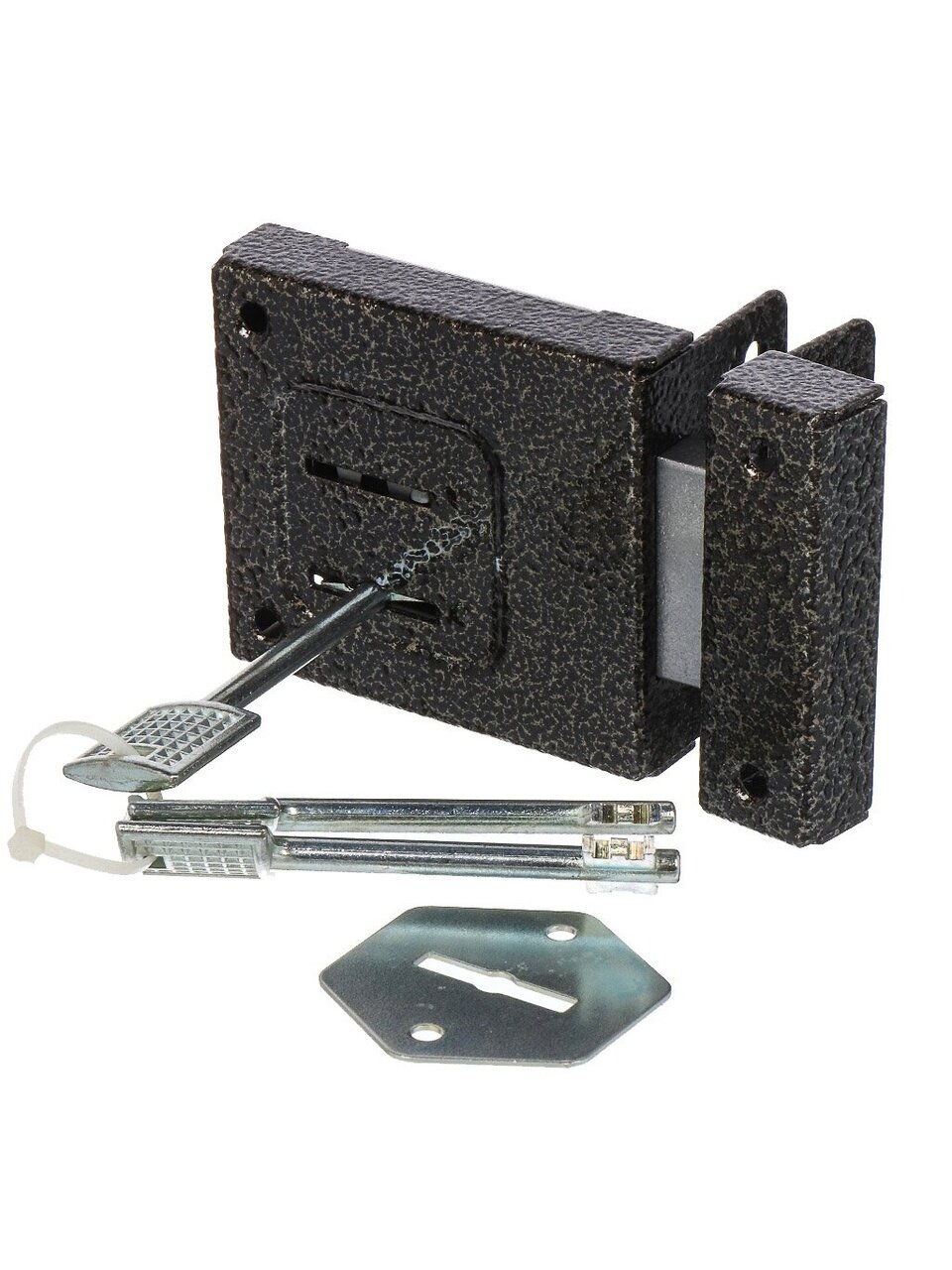 Замок накладной Птимаш, ЗН4-1, 12 899, сувальдный, дверной, бронза