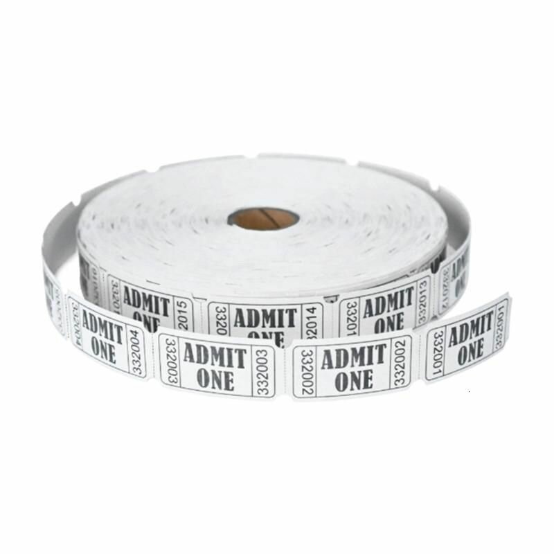 Двухслойные бумажные ролы для билетов и жетонов, Белый
