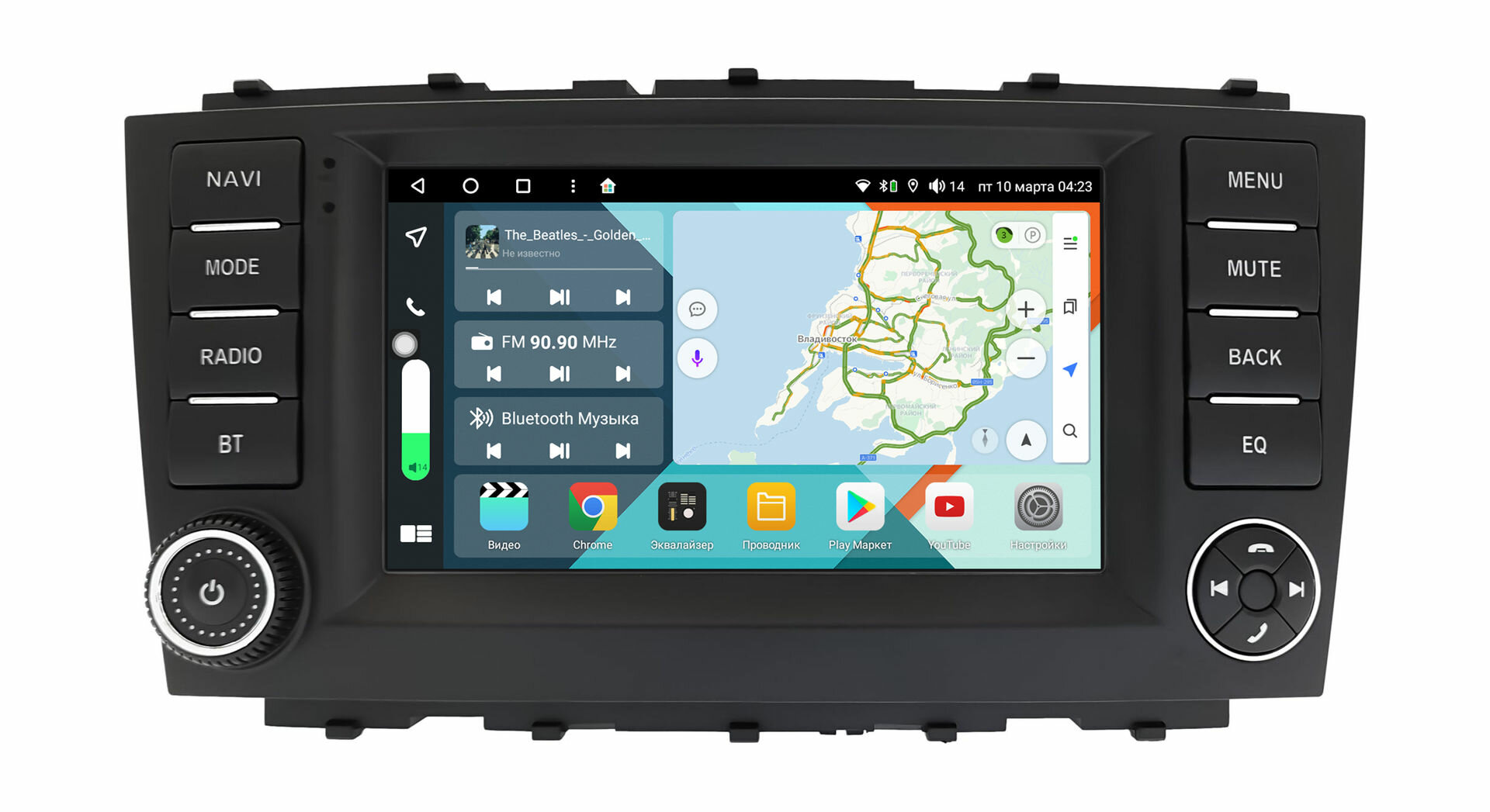 Магнитола Mercedes-Benz C-class 2004 - 2008, G-class 2008 - 2012 / 7 дюймов, 4/64GB, 8 ядер, DSP, 4G, Android 10 / Wide Media