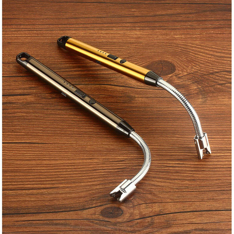 Электрозажигалка для газовой плиты с гибким корпусом, Цвет: Золотистый