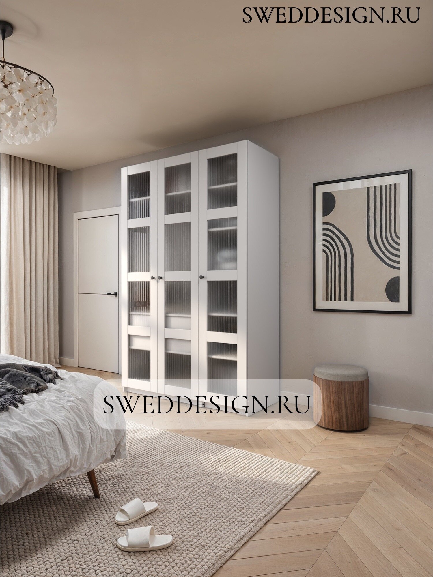 Шкаф распашной "пакс/макс", с дверями со стеклом "Мору", 150x61x233 см, цвет белый