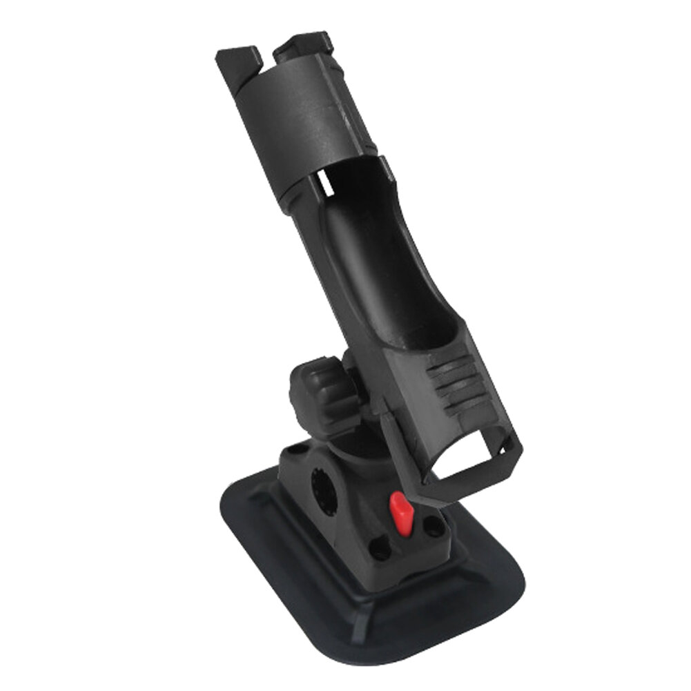 Крепление для удочки для каяков, каное и надувных лодок, инструмент для рыбалки, держатель для удочки, фиксатор для удочки, углово-регулируемая стойка для удочки, черный, нитрил, тип крепления: клеевое, винтовое, зажимное (варианты), размер основания: