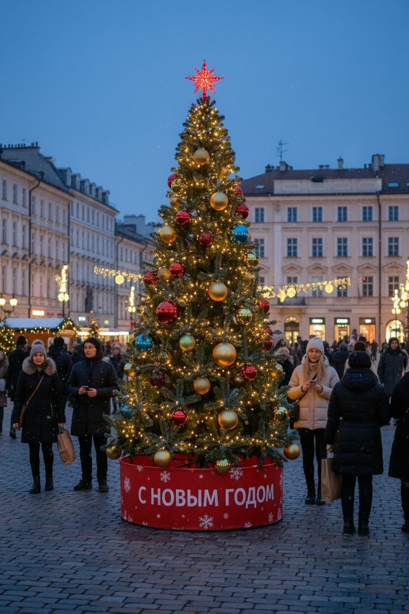 Елка искусственная уличная 3м, ПВХ, Альпийская ствольная, Crystal Trees