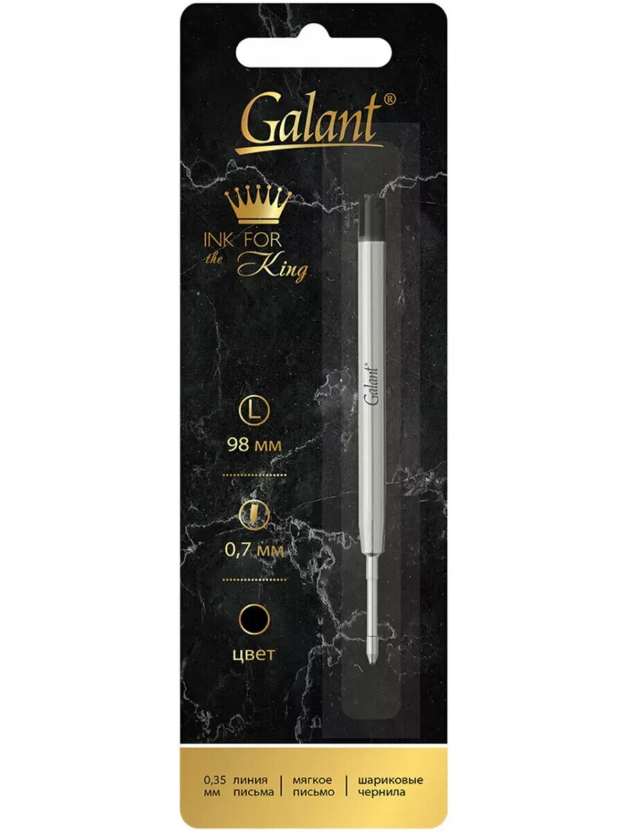 Стержень для ручки паркер шариковый, тип Parker черный 98 мм