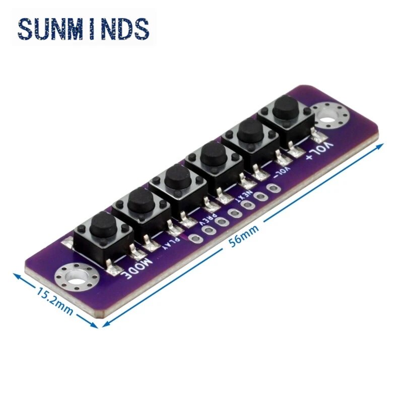 Кнопочный модуль MCU для усилителя мощности Bluetooth 6 bit