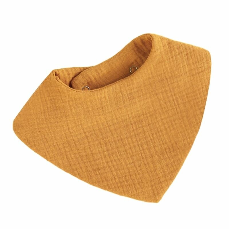 Многослойный хлопковый слюнявчик для новорожденных, цвет подсолнечника