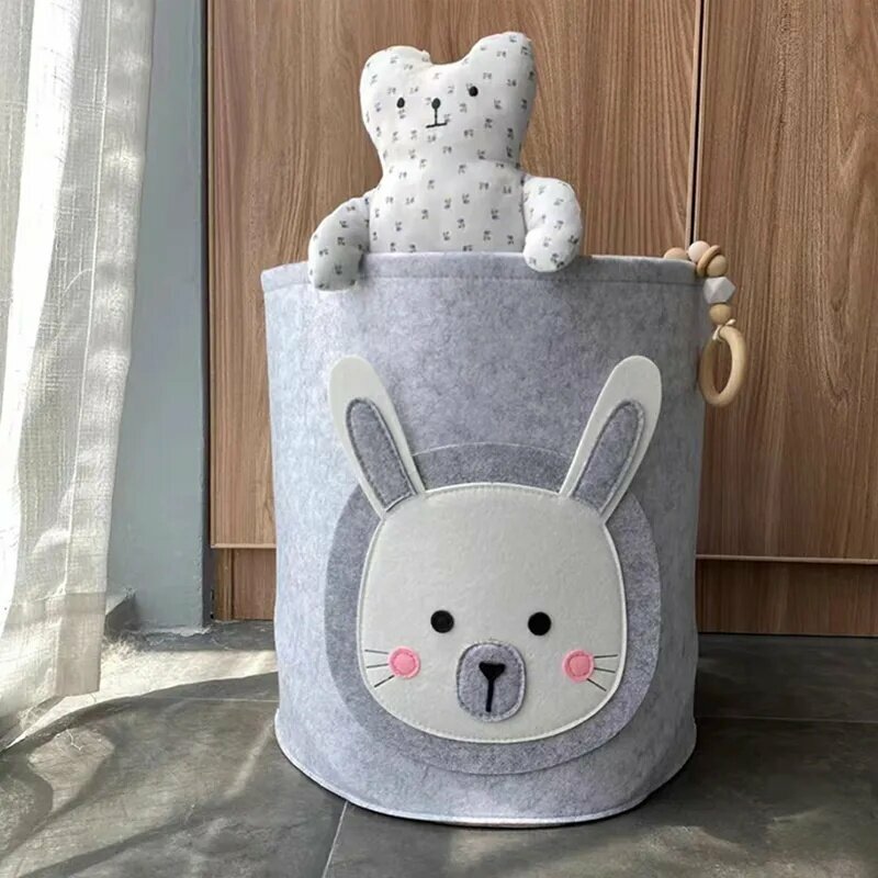 Корзина для игрушек，Корзина для хранения с рисунком маленького кролика