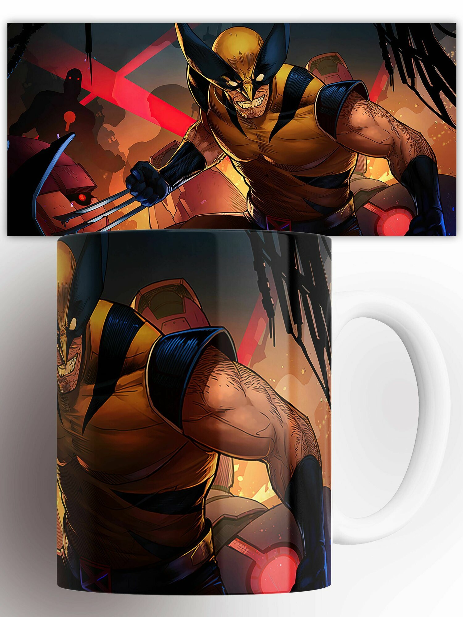 Кружка Росомаха Wolverine Логан Marvel Марвел , с принтом на подарок 330 мл