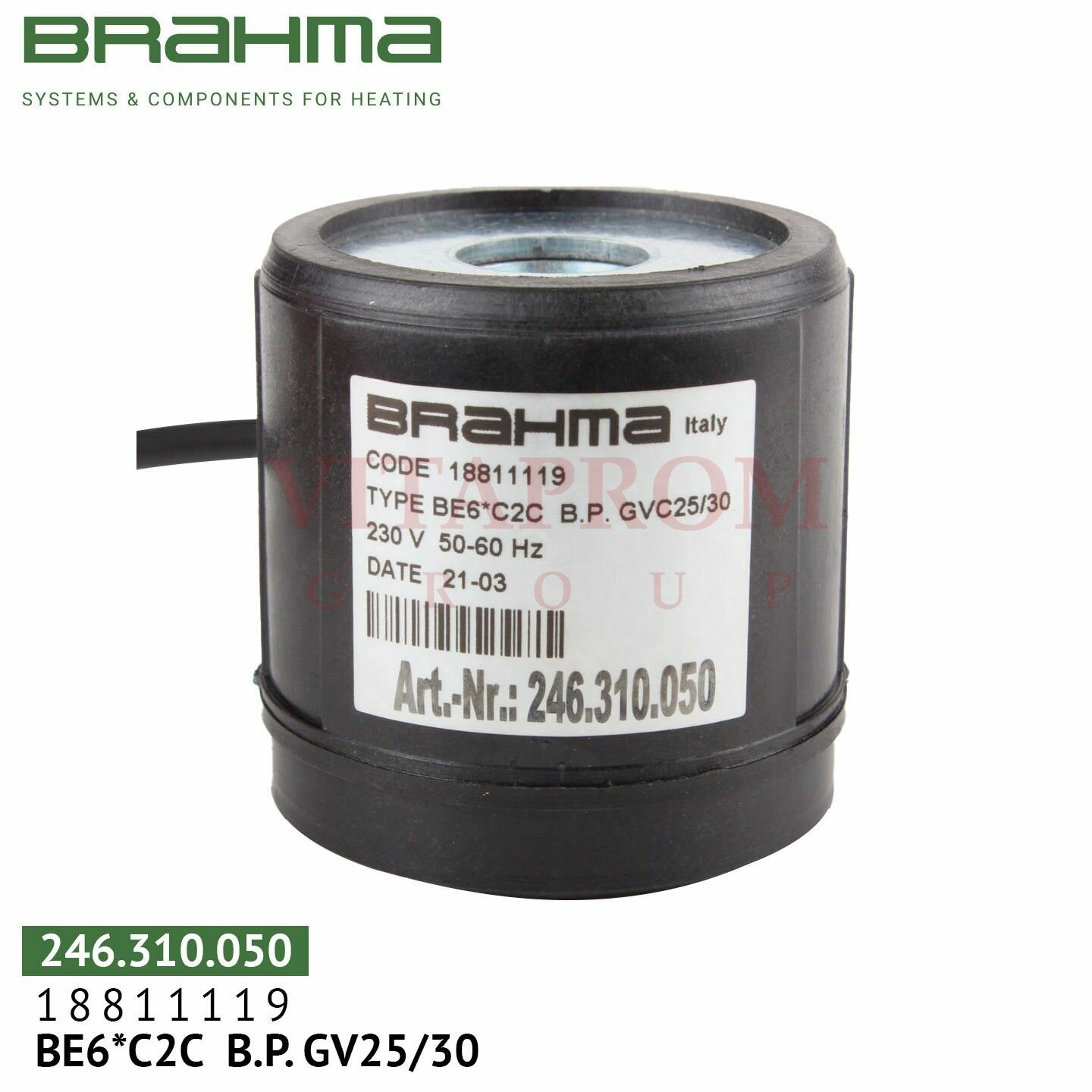 Катушка клапана Brahma BE6*C2C, 18811119