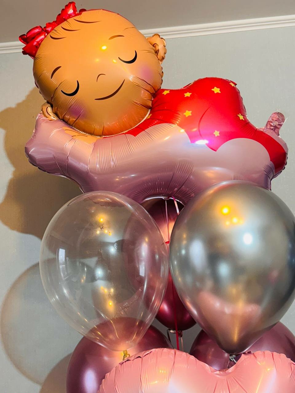 Шарики на выписку для девочки Набор3