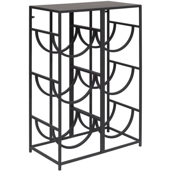 Подставка для бутылок Greenween 6 со столиком для кулера, черная