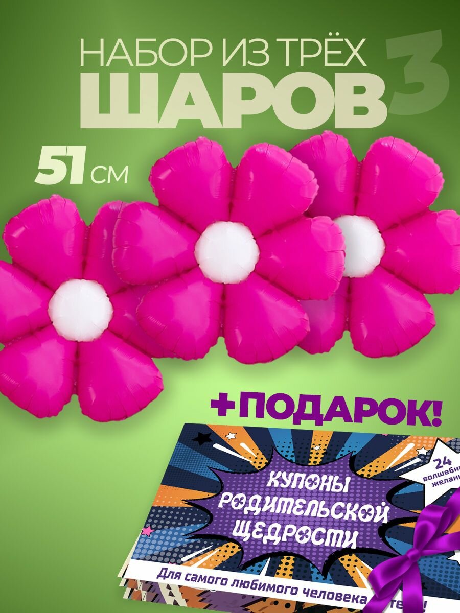 Воздушные шары Ромашки и Купон родительской щедрости детям