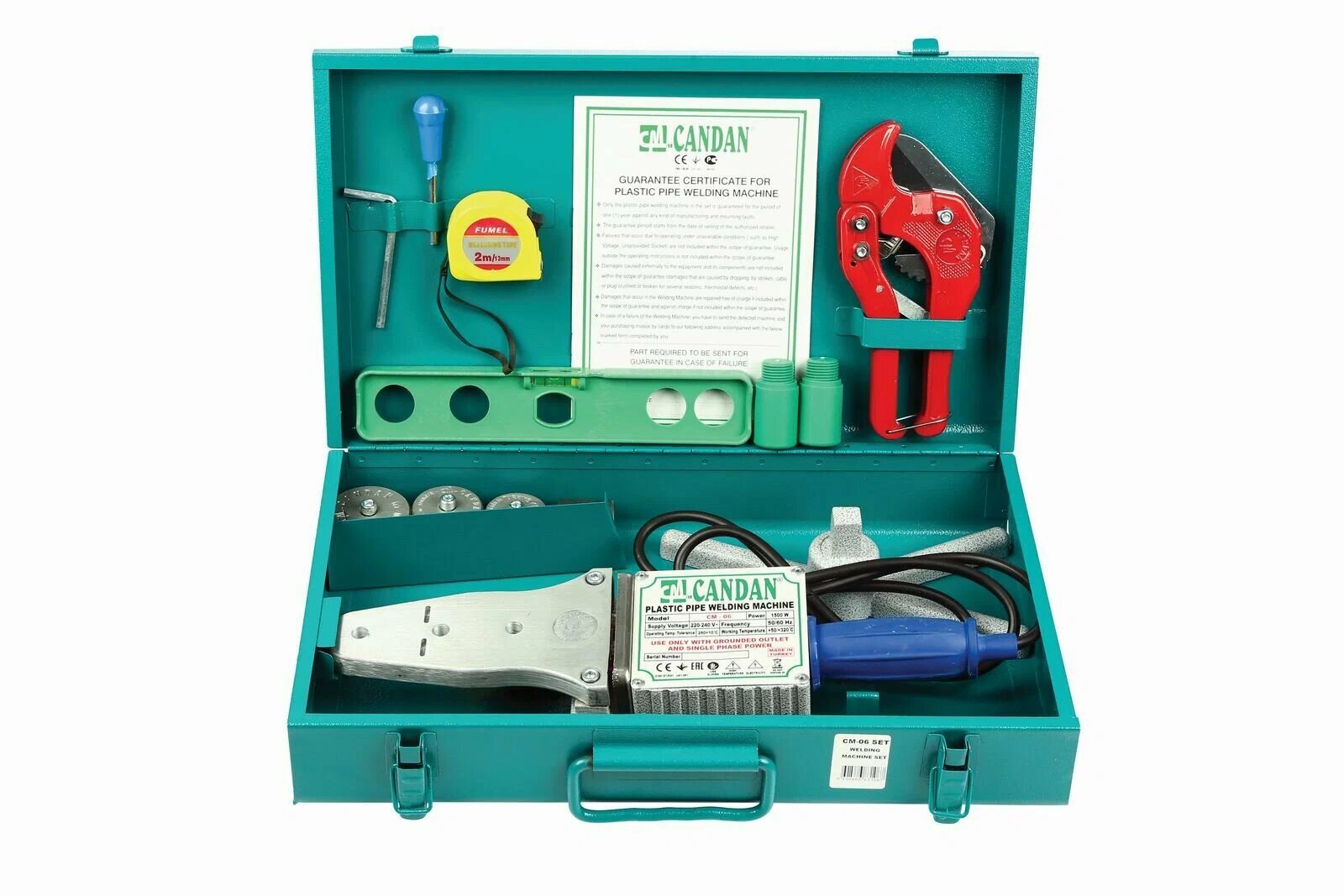 Сварочный аппарат Candan CM-06 SET, 1500 Вт, 4 насадки (20, 25, 32, 40 мм)