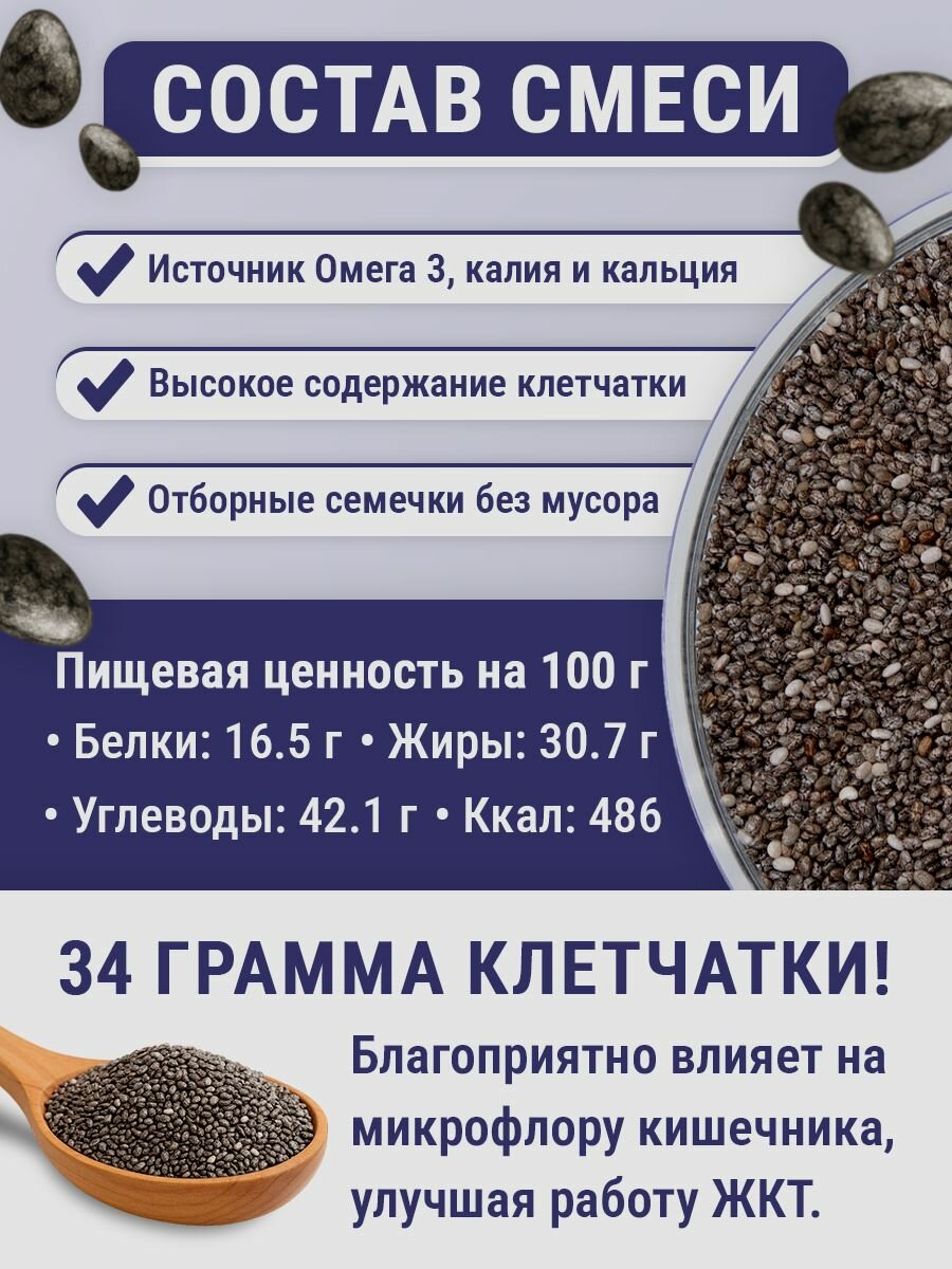 Семена чиа 200г — фото 1