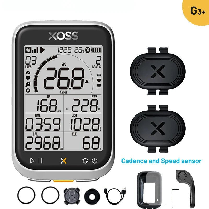 Велокомпьютер XOSS G3 Pro с датчиками скорости/каденса 2шт