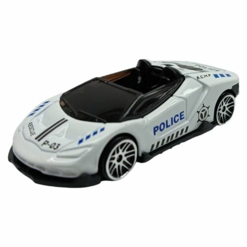 Полицейская машина белая, 1:64