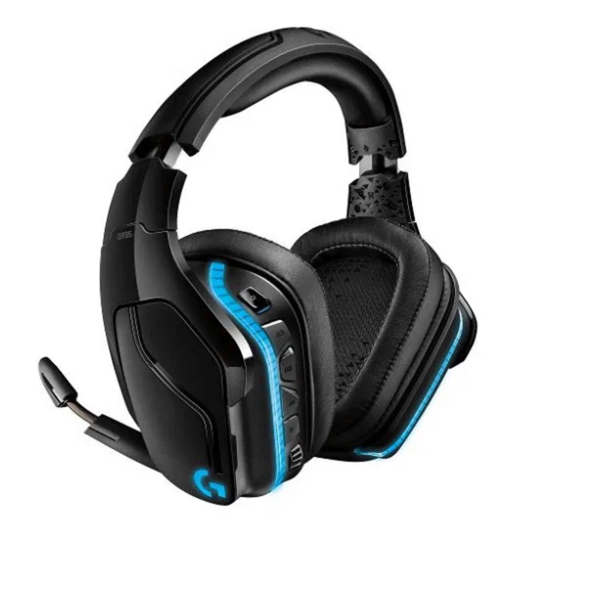Наушники Logitech G935, беспроводные, игровые, RGB-подсветка, черные