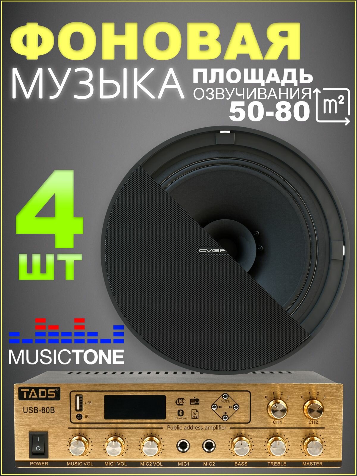 Потолочная акустическая система MusicTone MT06