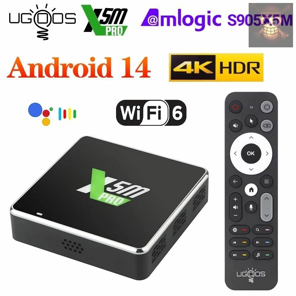 UGOOS X5M Pro Андроид 14.0 4Гб/32Гб 1000M HD 4K