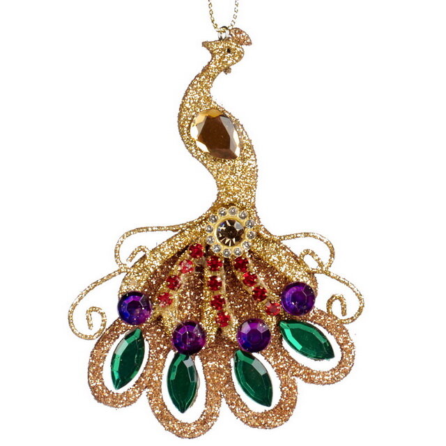 Елочная игрушка Пава Анхель - Dazzling Jewelly 9 см, подвеска, Goodwill, MO95258