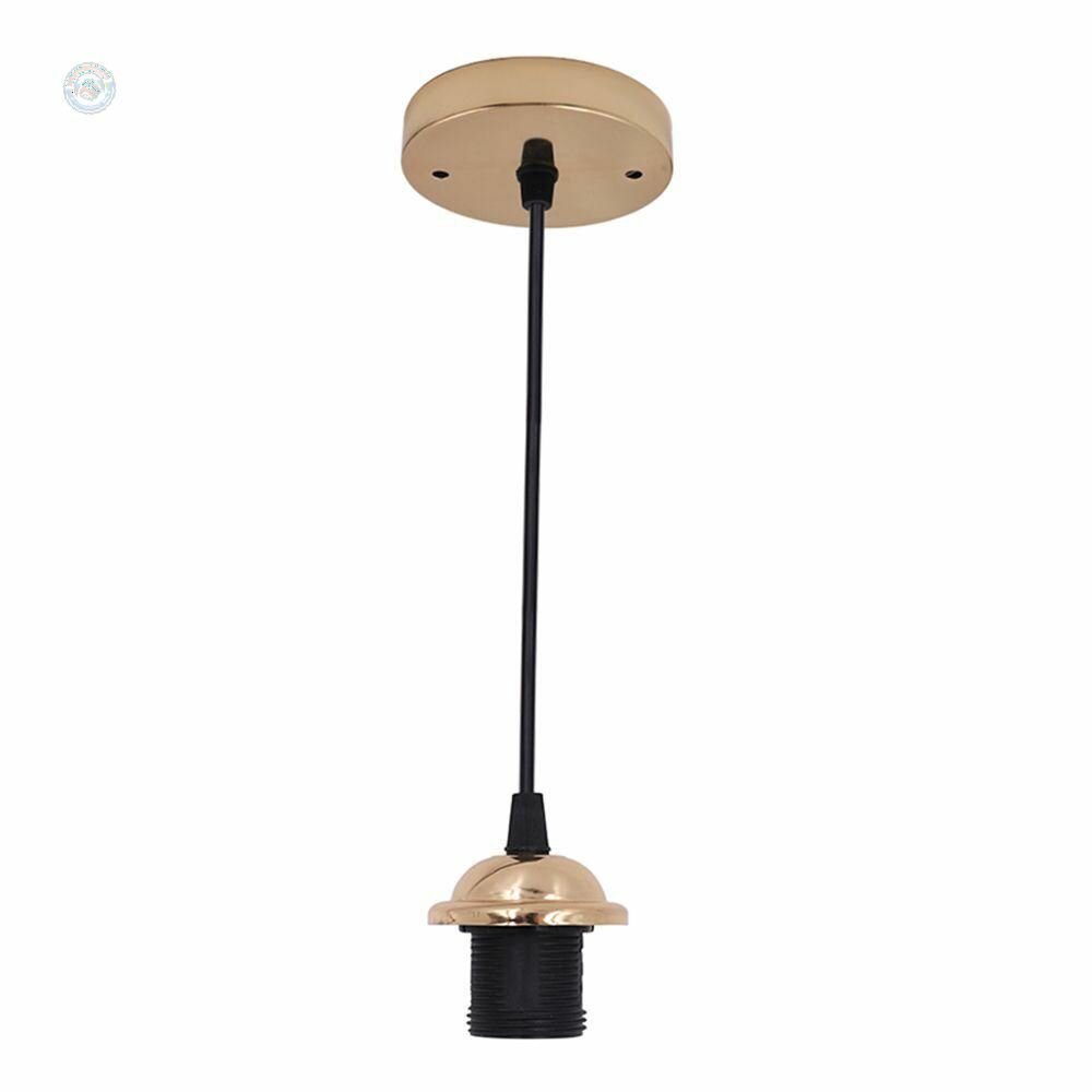 Патрон лампы E27 с кабелем для подвесного светильника, универсальный винтовой цоколь в стиле лофт и винтаж, металлический патрон для дома, бара, кафе и ресторана, простая установка безопасного освещения