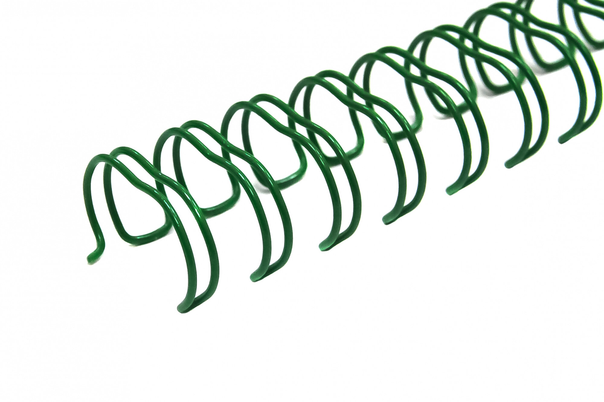 Пружины металлические для переплета 11,1 мм (7/16″), на 76-85 листов, шаг 3:1, 34 крючка, зеленые, 100 шт, РеалИСТ