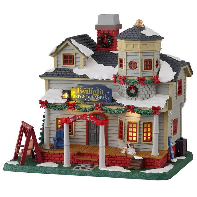 Композиция Отель Эдинбург 21*24 см, подсветка, эффект дыма, Lemax, 15740-lemax