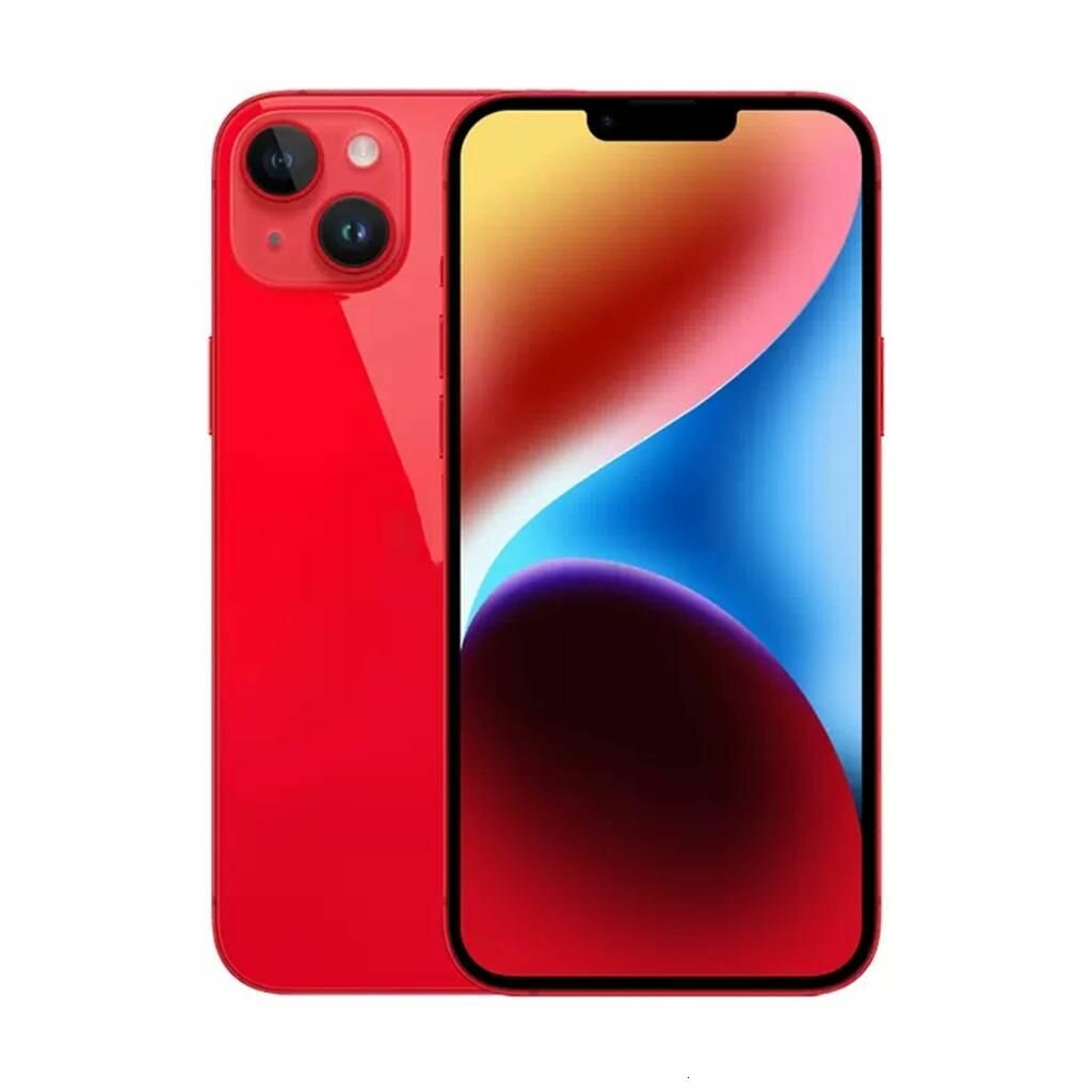 Макет телефона 14 Plus, красный
