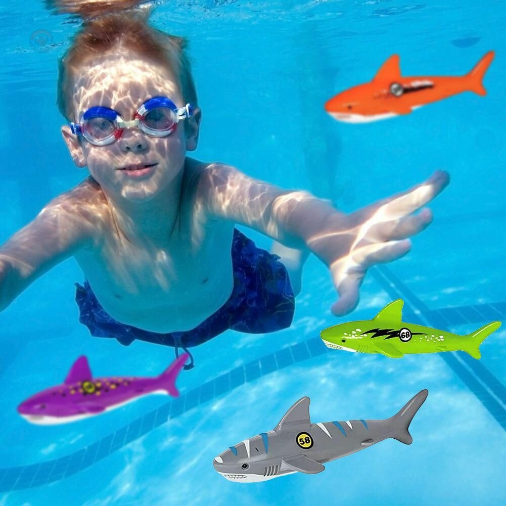 Набор для дайвинга и плавания с акулами, ракетами и водорослями яркие игрушки для подводных игр и обучения