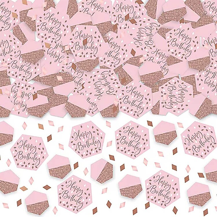 Конфетти КНР Happy Birthday, RoseGold Blush, 70 г