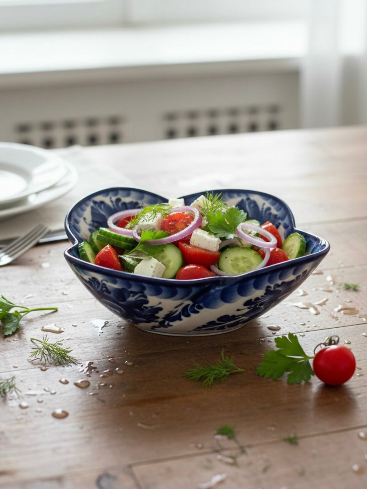 Салатник 850 мл гжель фарфор ручная работа