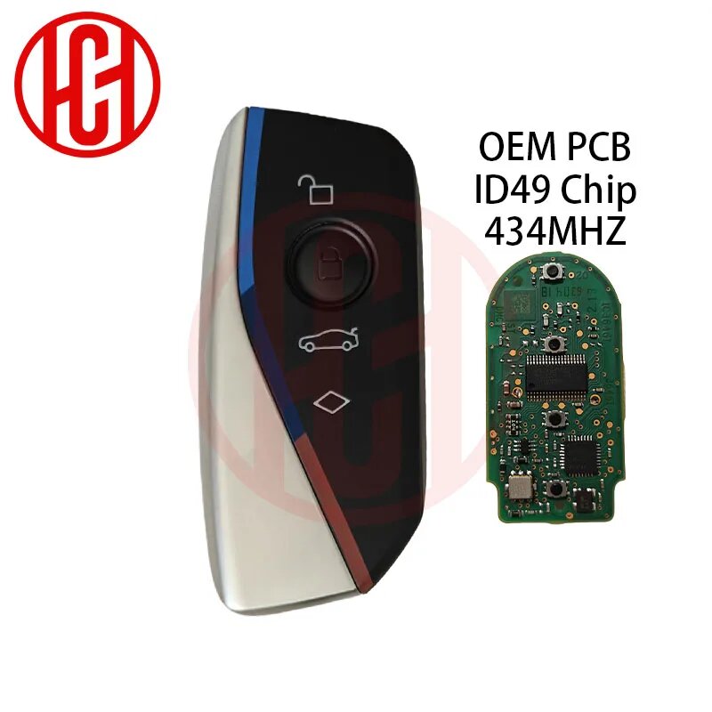 Модифицированный ID49 PCF7945 PCF7953 чип 315/434/868 МГц автомобильный дистанционный ключ для BMW 1 3 5 6 7 серии F шасси CAS4 + FEM 4 кнопки OEM PCB 434MHZ Key A