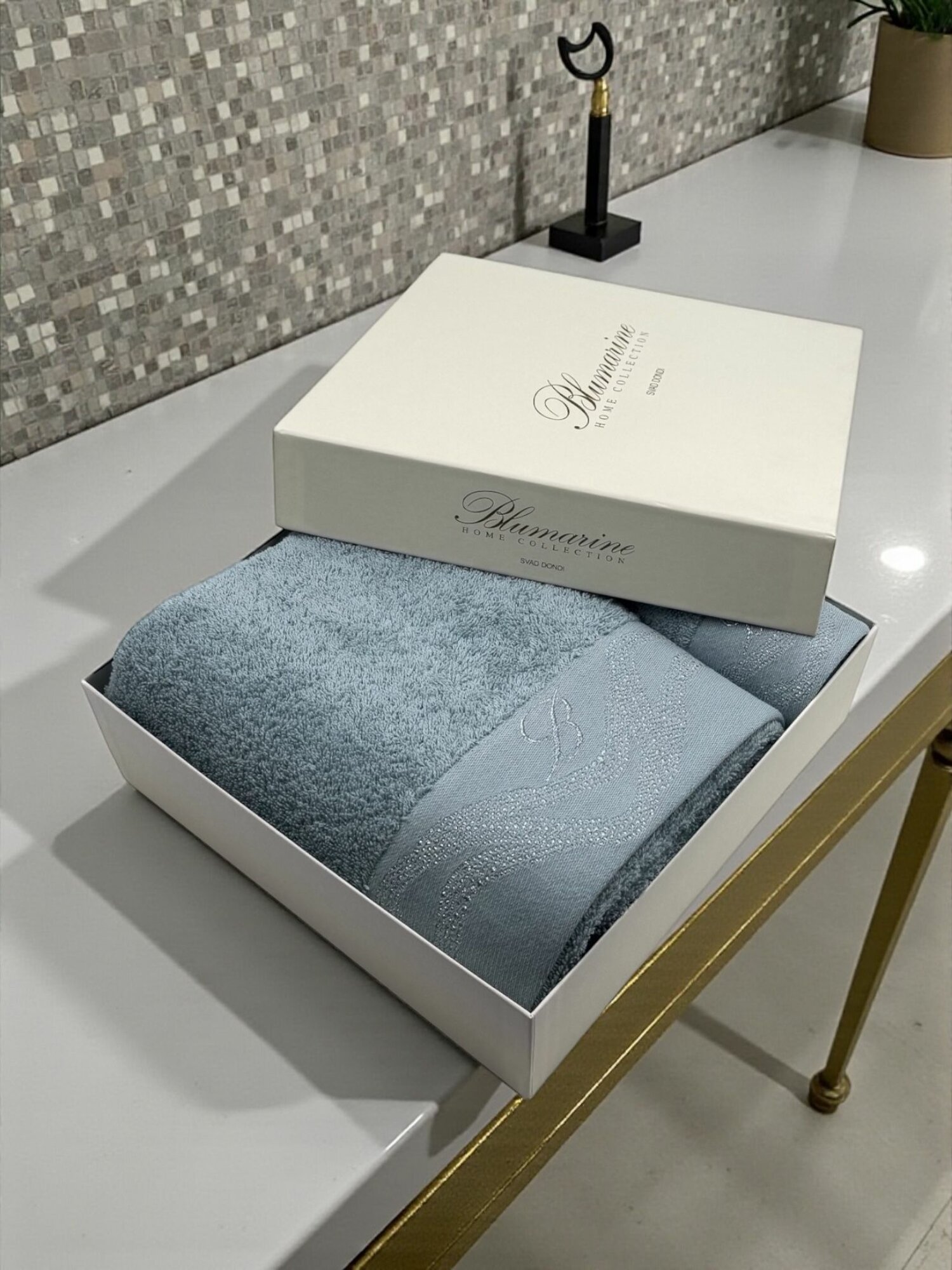 Blumarine home collection 1+1 CRYSTELLE сет полотенец в подарочной коробке