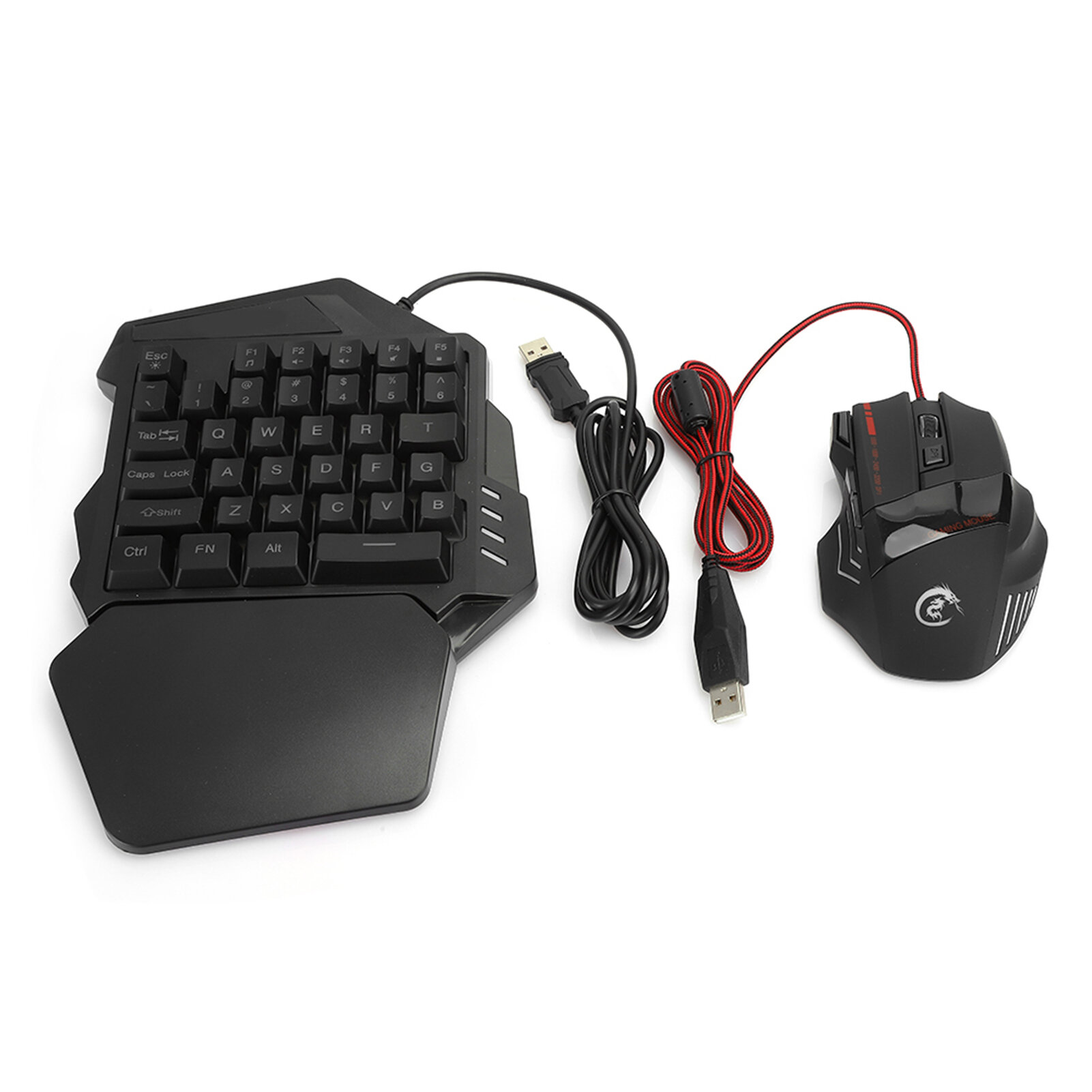 HXSJ J50 OneHanded Gaming Mouse Keyboard Set Computer Accessories for Win2000 / Android / OS X