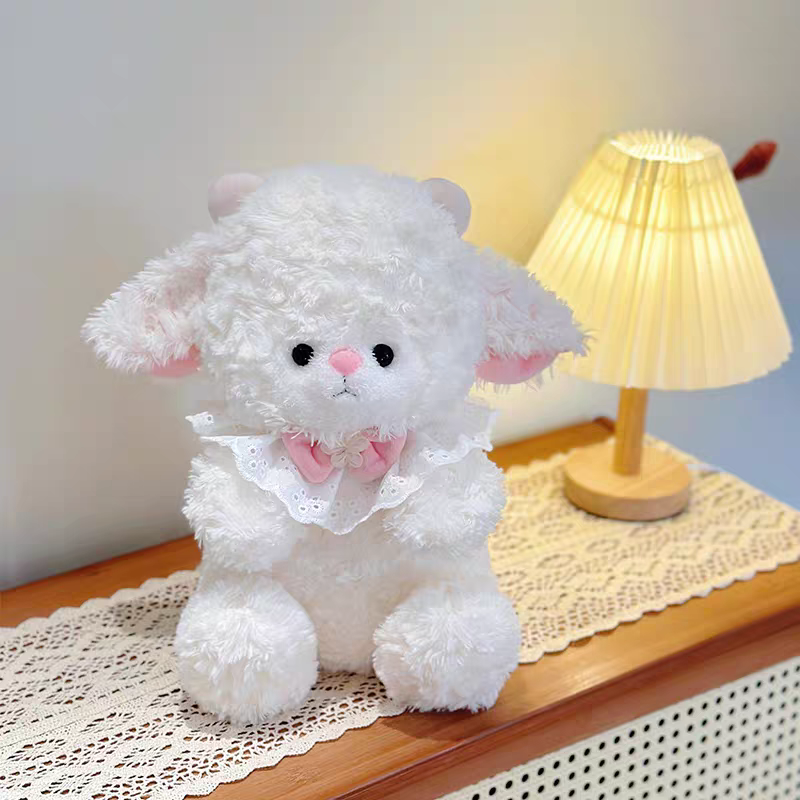 Милая плюшевая игрушка-овечка, кукла-подушка для сна, плюшевая игрушка-овечка для девочек, подарок на день рождения