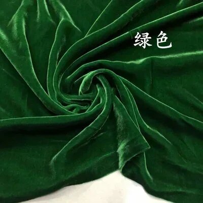 Шелковый бархат для пошива платьев Изумрудный, 1 meter, 18