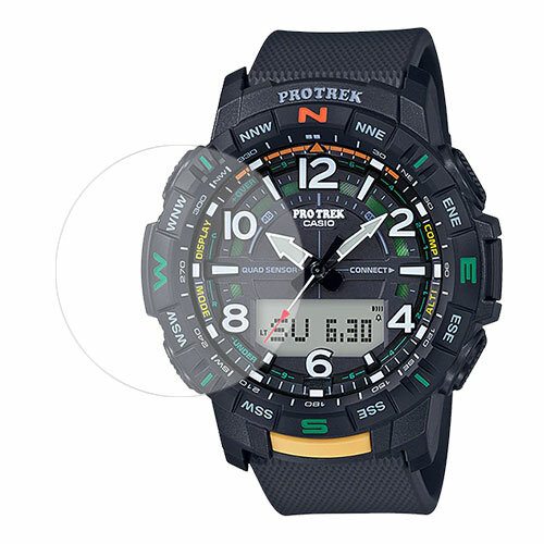 Скрин Мобайл защитный экран для часов Casio PRT-B50-1 из гидрогелевая плёнка прозрачная