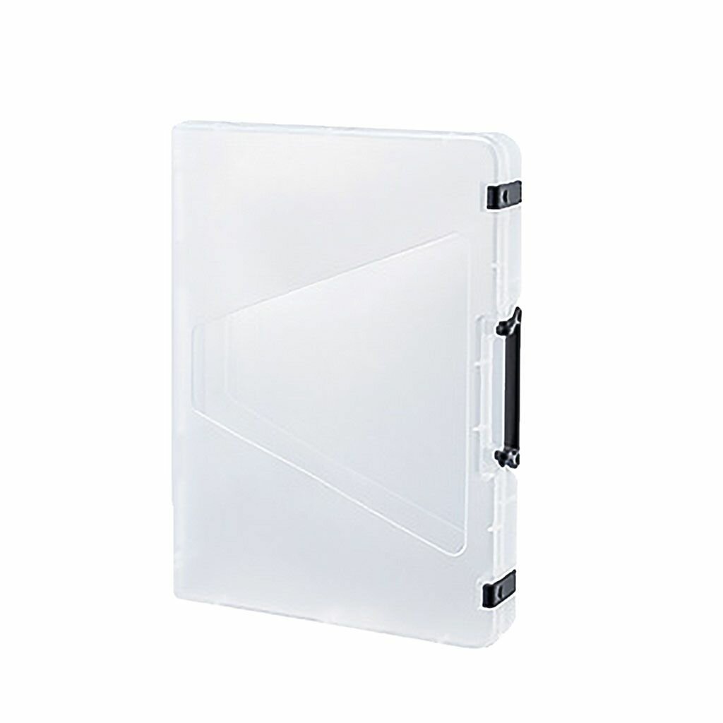 Прозрачный кейс для документов формата А4 с двойной застежкой и ручкой, толстый