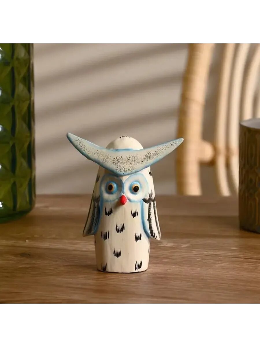 Элегантный набор деревянных совушек для декора