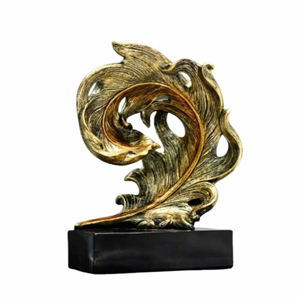 Современный роскошный декор гостиной скульптуры из перьев из смолы статуэтки