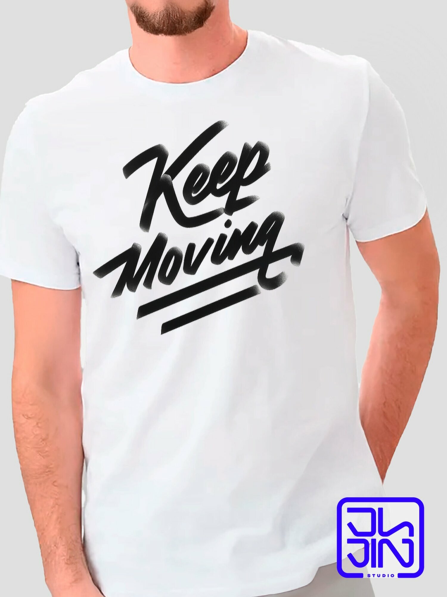 Футболка классическая мужская с авторским принтом Граффити минималистичная черно-белая надпись со смыслом в графитовом стиле, белый хлопковый трикотаж с прикольным рисунком на груди