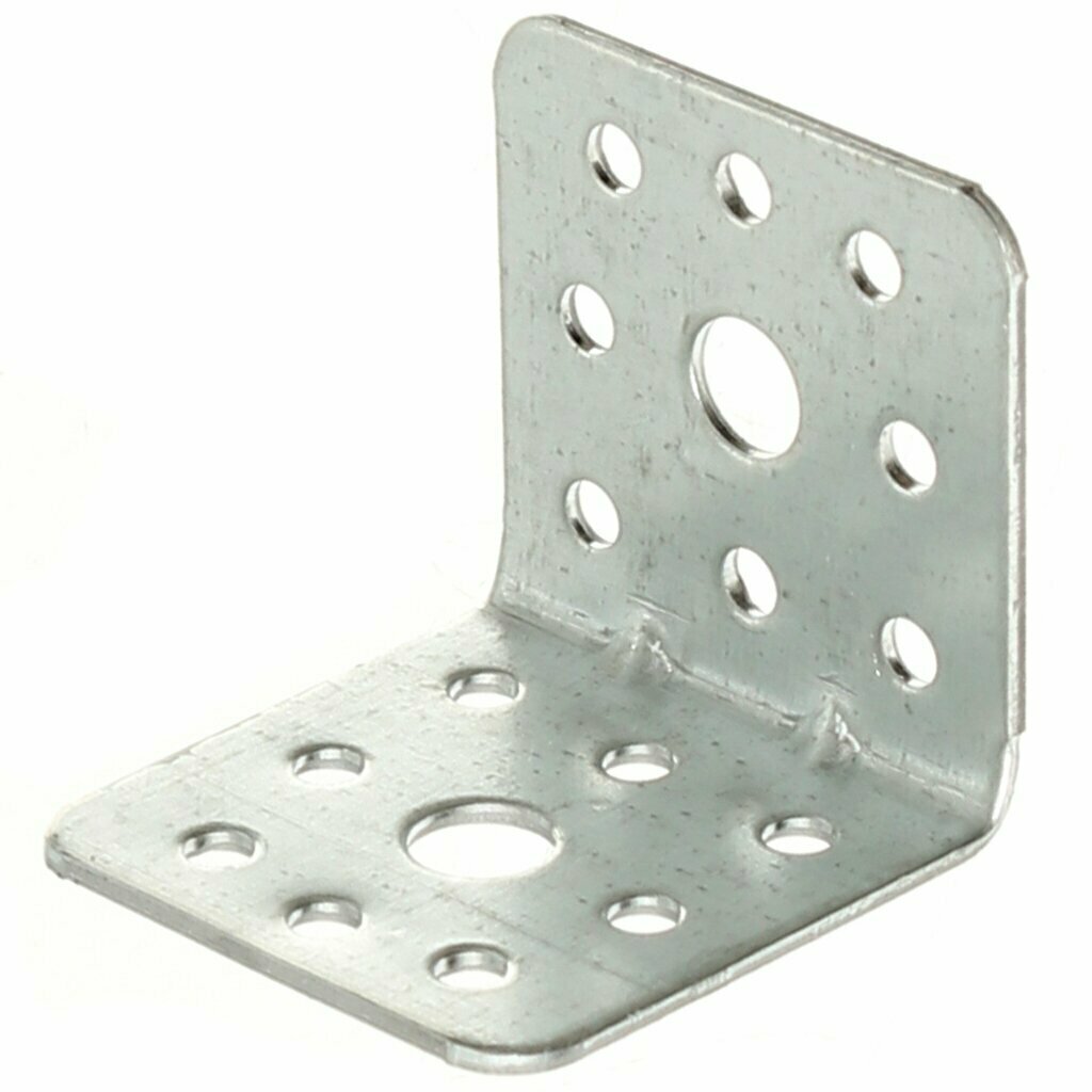 Уголок крепёжный 40х40х40х1,5 усиленный , стальной, оцинкованный "МастерБолтиков" (8 шт)