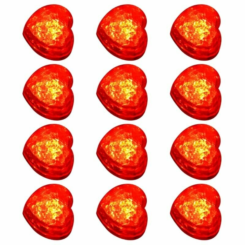 1 комплект из 12, светодиодный датчик атмосферы, светящееся сердечко любви-красный