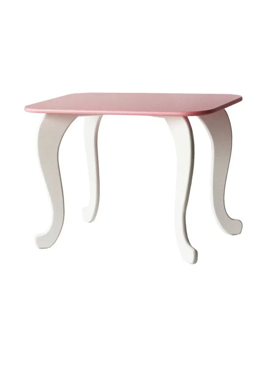 Стол Little Wood Home, розовый/белый, МДФ, прямоугольный, современный стиль