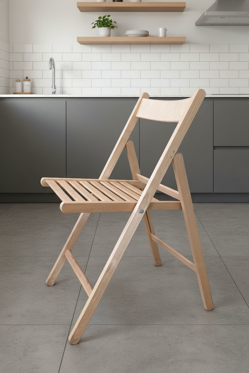 Стул складной деревянный, береза