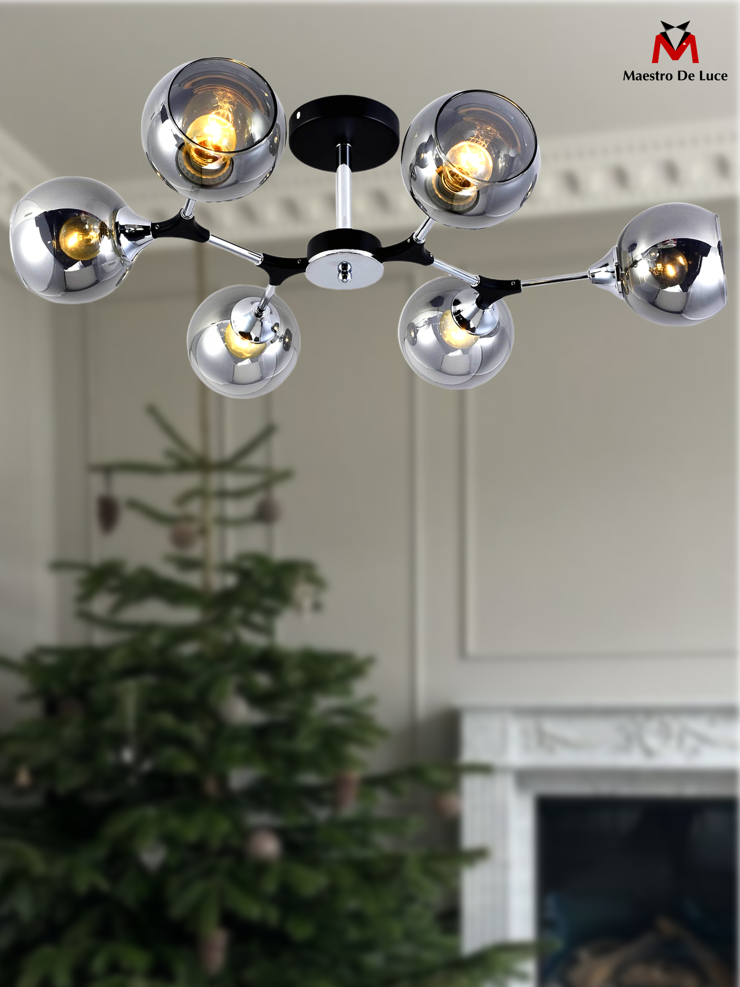 Люстра потолочная Maestro De Luce, универсальный, серебристый в стиле лофт