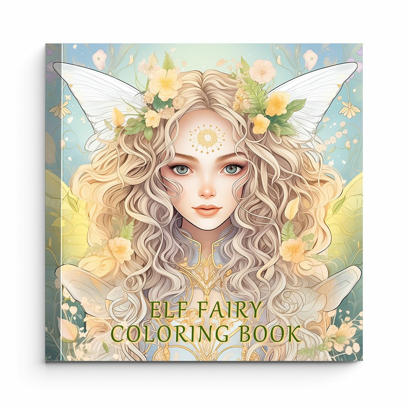 Книжка-раскраска Цветочная фея, альбом для рисования эльфы и сказочных персонажей, книга каракулей 30 см x 21 см для раскрашивания взрослыми и детьми